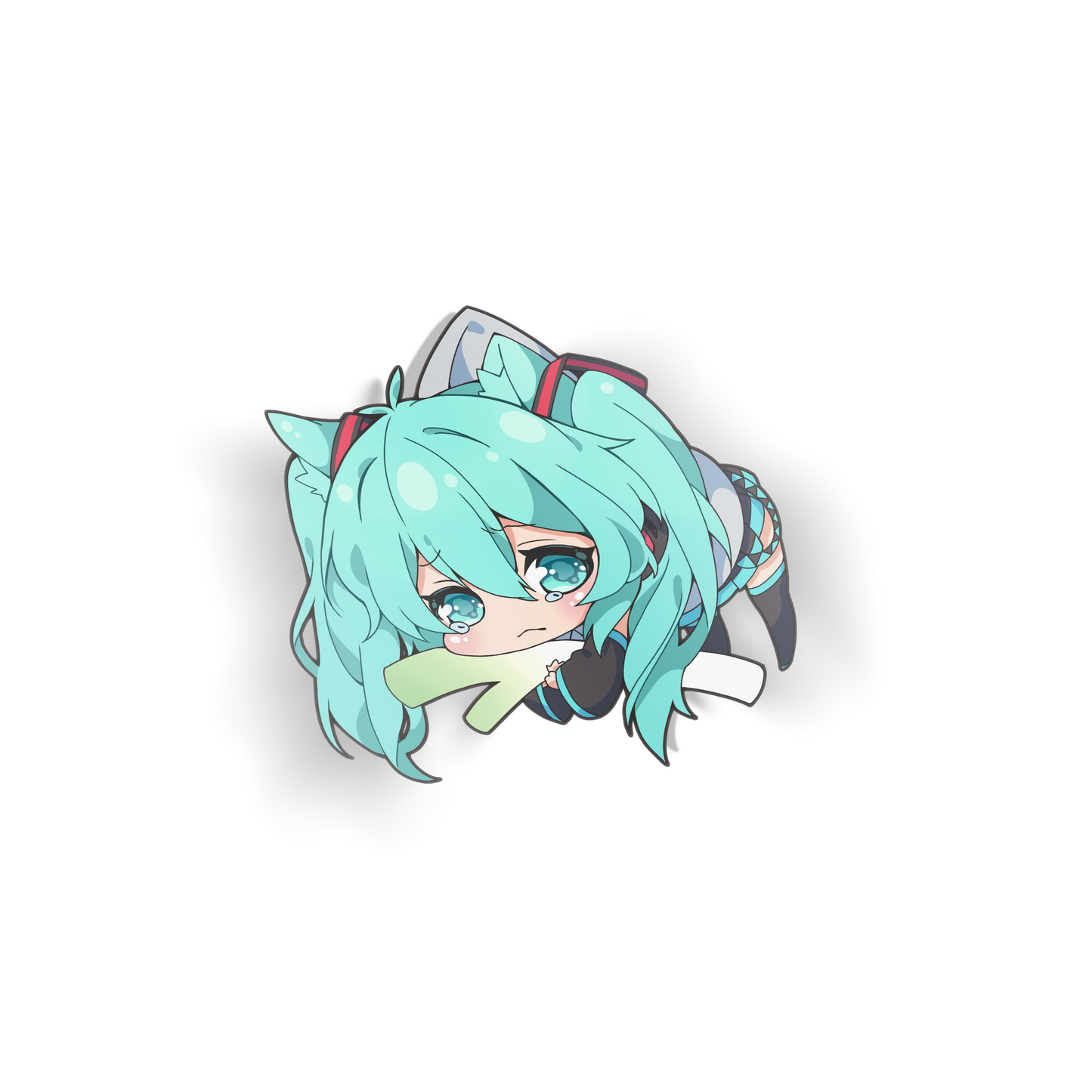 Hatsune Miku Chibi Sticker – Neon Elements