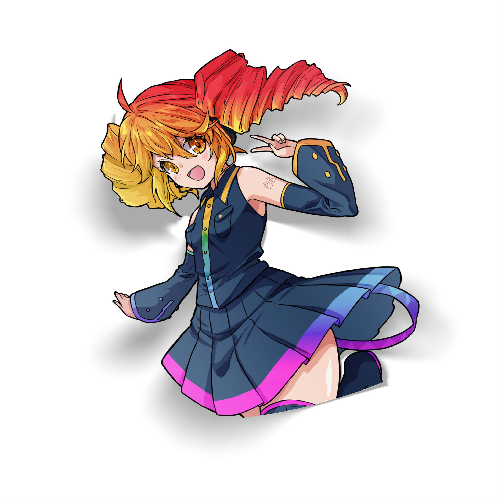 Kasane Teto Holographic Sticker – Neon Elements