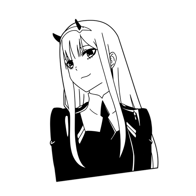 Zero Two Smirk Vinyl Decal (Pre-Order) | Neon Elements