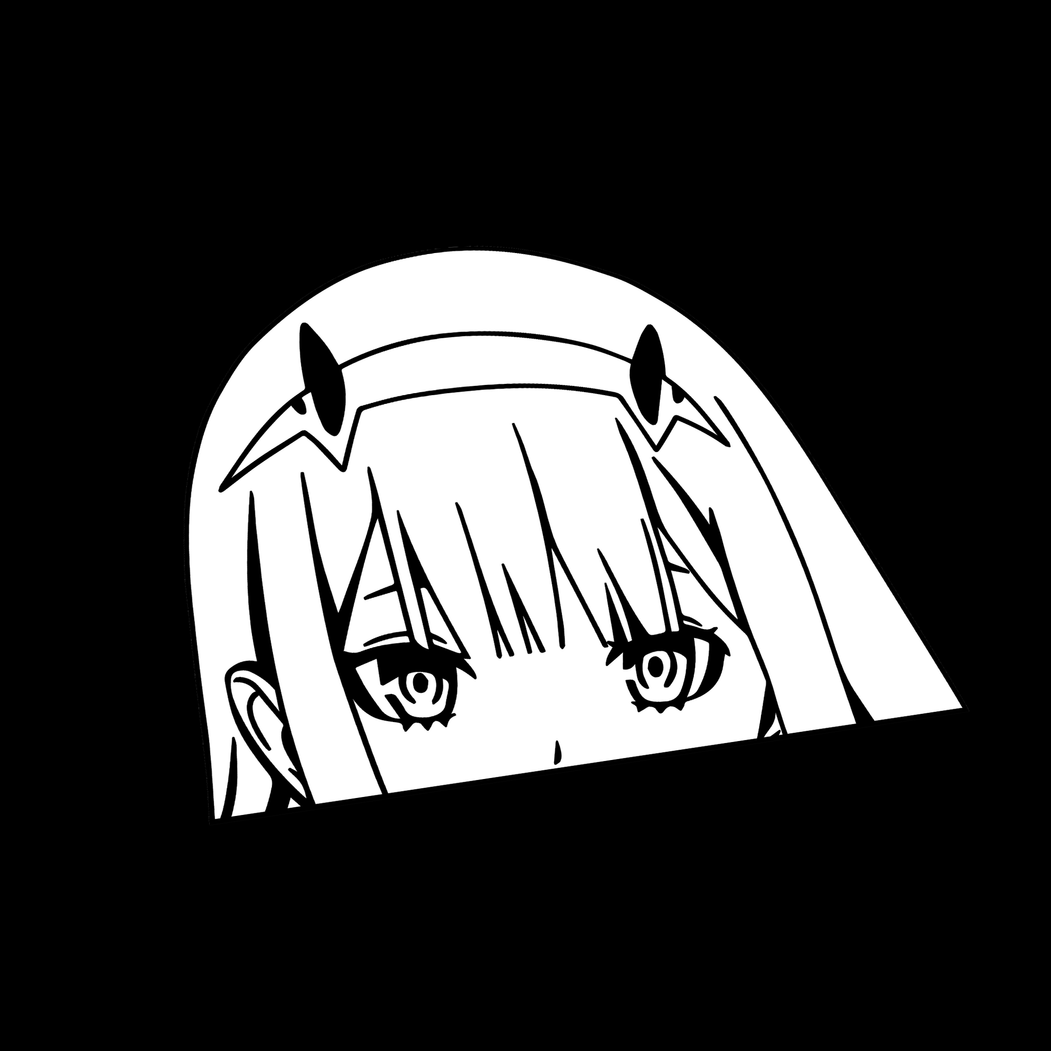 Zero Two Peeker Vinyl Decal (Pre-Order) | Neon Elements